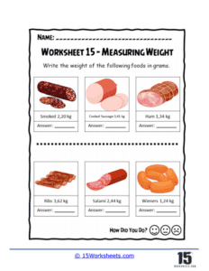 Measuring Weight Worksheets - 15 Worksheets.com