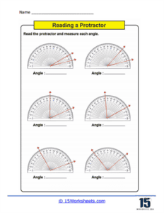 Using Protractors Worksheets - 15 Worksheets.com