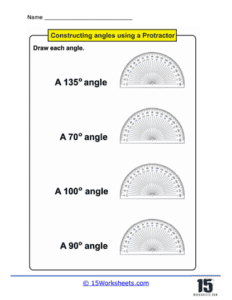 Using Protractors Worksheets - 15 Worksheets.com