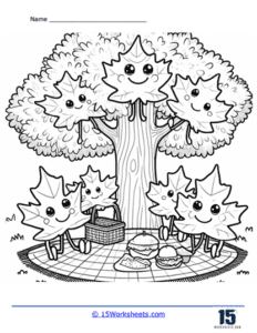 Leaf Coloring Pages