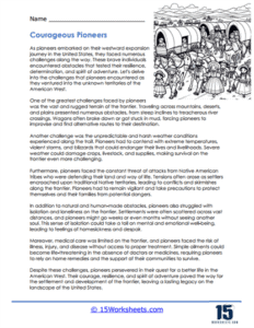 Westward Expansion Worksheets | The Frontier - 15 Worksheets.com