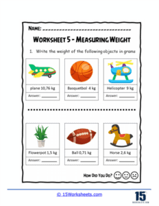 Measuring Weight Worksheets - 15 Worksheets.com