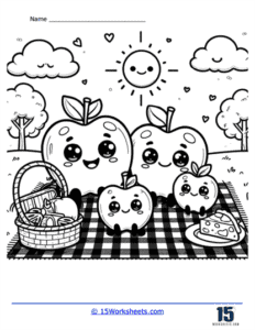 Apple Coloring Pages