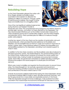 Great Depression Worksheets - 15 Worksheets.com