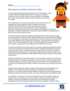 Westward Expansion Worksheets | The Frontier - 15 Worksheets.com