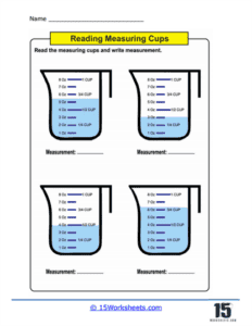 Measuring Cups Worksheets - 15 Worksheets.com