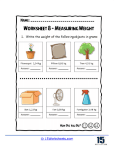 Measuring Weight Worksheets - 15 Worksheets.com