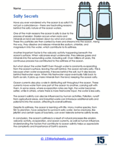 Oceans Worksheets - 15 Worksheets.com