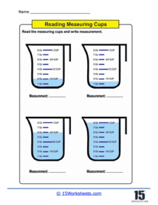 Measuring Cups Worksheets - 15 Worksheets.com