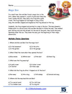 Short Vowel Reading Passages Worksheets