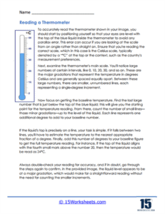 Reading Thermometers Worksheets - 15 Worksheets.com