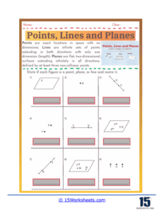 Points, Lines, and Planes Worksheets - 15 Worksheets.com