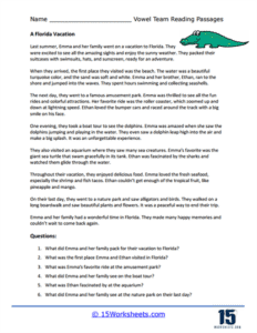 Vowel Team Reading Passages