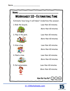 Estimating Time Worksheets - 15 Worksheets.com