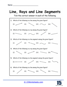 Lines, Rays, Line Segments Worksheets - 15 Worksheets.com