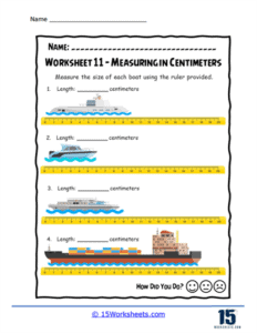 Measuring in Centimeters Worksheets - 15 Worksheets.com