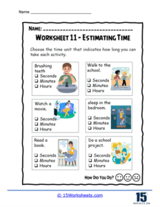 Estimating Time Worksheets - 15 Worksheets.com