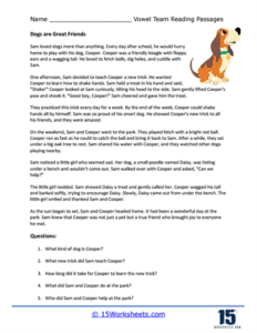 Vowel Team Reading Passages