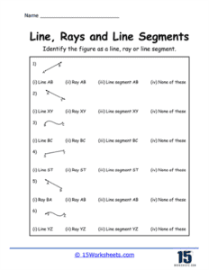 Lines, Rays, Line Segments Worksheets - 15 Worksheets.com