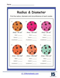 Radius and Diameter Worksheets | Circle Measures - 15 Worksheets.com