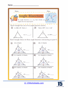 Angle Bisectors Worksheets - 15 Worksheets.com
