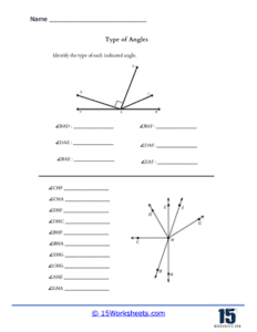 Classifying Angles Worksheets | Classifying by Type - 15 Worksheets.com