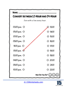 Convert Between 12-Hour and 24-Hour Worksheets - 15 Worksheets.com