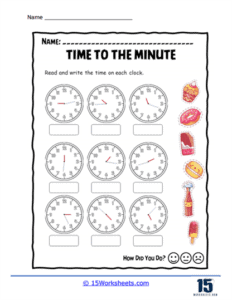 Time to the Minute Worksheets - 15 Worksheets.com