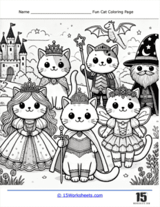 Cat Coloring Pages - 15 Worksheets.com