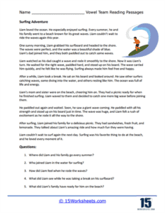 Vowel Team Reading Passages | Phonics Helpers - 15 Worksheets.com