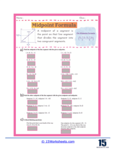 Midpoint Formula Worksheets - 15 Worksheets.com