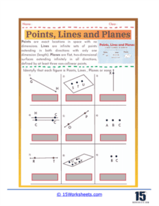 Points, Lines, and Planes Worksheets - 15 Worksheets.com