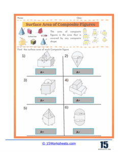 Surface Area of Composite Figures Worksheets - 15 Worksheets.com