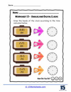 Analog and Digital Clocks Worksheets - 15 Worksheets.com