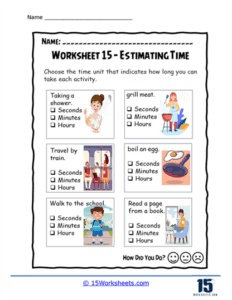 Estimating Time Worksheets - 15 Worksheets.com