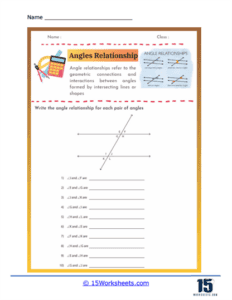 Angle Relationships Worksheets - 15 Worksheets.com