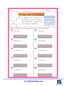 Midpoint Formula Worksheets - 15 Worksheets.com