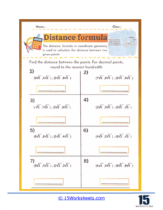Distance Formula Worksheets - 15 Worksheets.com