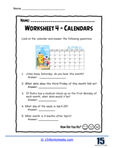 Reading Calendars Worksheets - 15 Worksheets.com