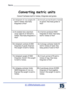 Converting Metric Units Worksheets - 15 Worksheets.com