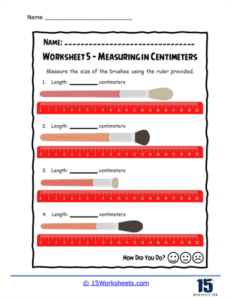 Measuring in Centimeters Worksheets - 15 Worksheets.com