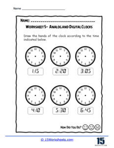 Analog and Digital Clocks Worksheets - 15 Worksheets.com