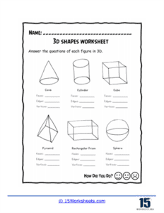 Three Dimensional Shapes Worksheets - 15 Worksheets.com