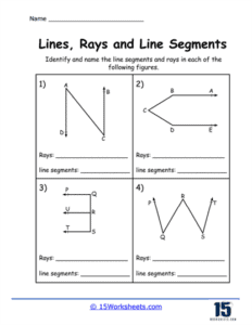 Lines, Rays, Line Segments Worksheets - 15 Worksheets.com