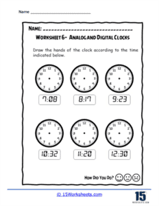 Analog and Digital Clocks Worksheets - 15 Worksheets.com
