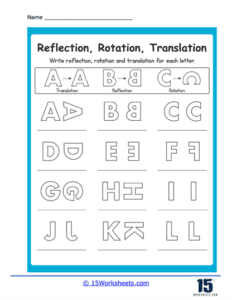 Reflection, Rotation, Translation Worksheets - 15 Worksheets.com