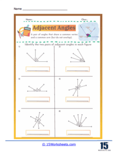 Adjacent Angles Worksheets - 15 Worksheets.com