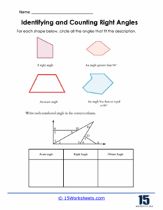 Classifying Angles Worksheets | Classifying by Type - 15 Worksheets.com
