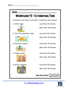 Estimating Time Worksheets - 15 Worksheets.com