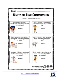 Units of Time Conversion Worksheets - 15 Worksheets.com